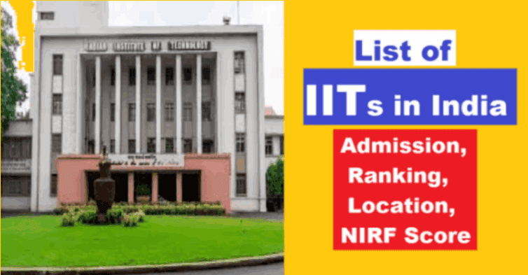 List Of IITs In India 2025 – Admission,Ranking, Location, NIRF Score